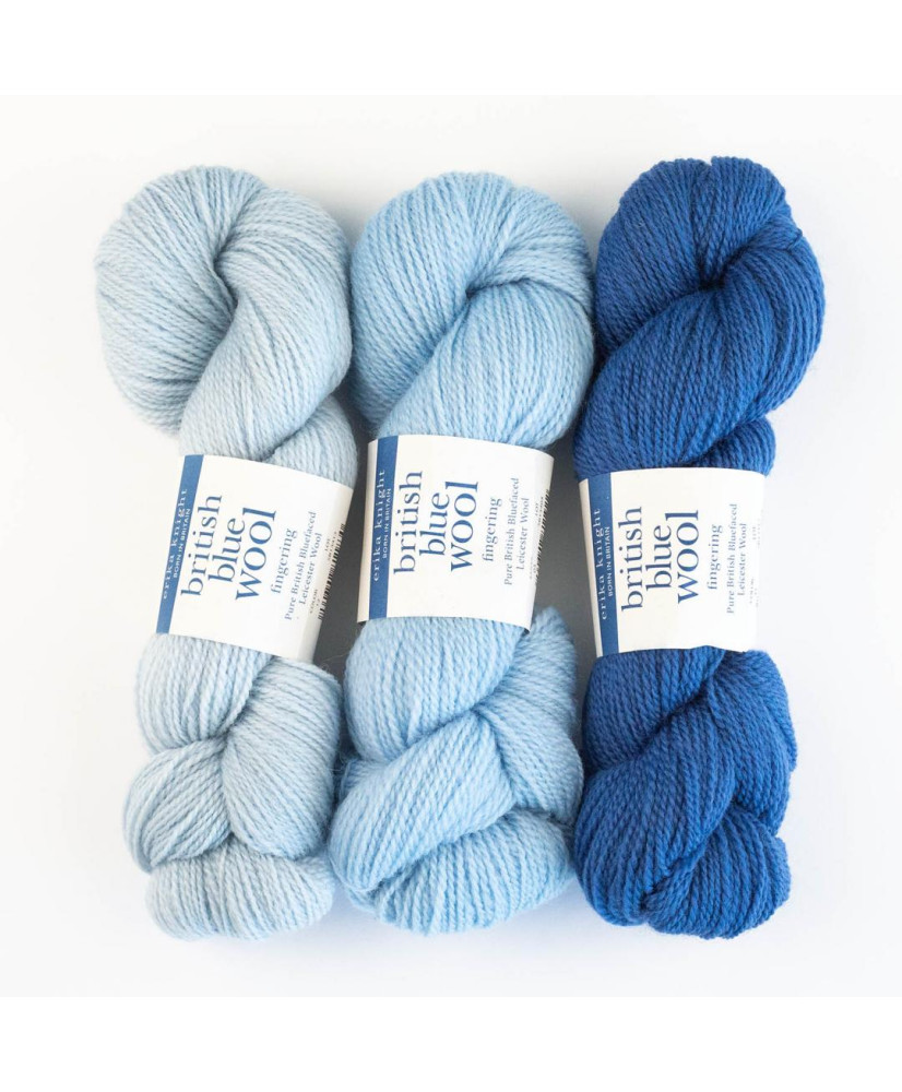 BRITISH BLUE WOOL FINGERING